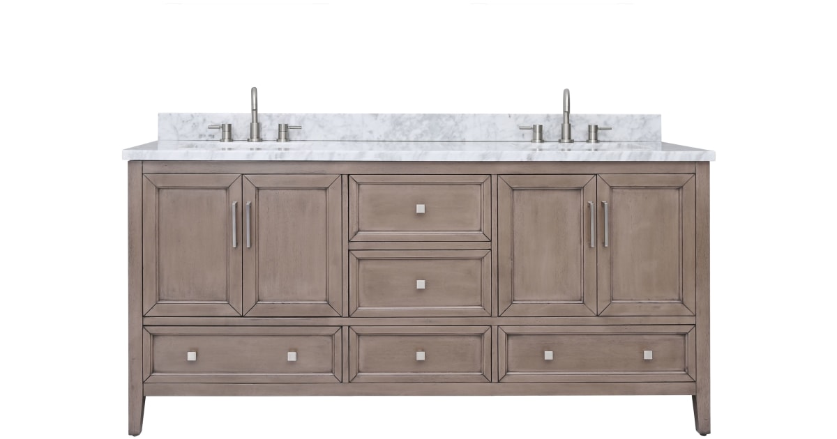 Avanity EVERETTE-VS73-WD-C Everette 72" Free Standing Double Basin ...
