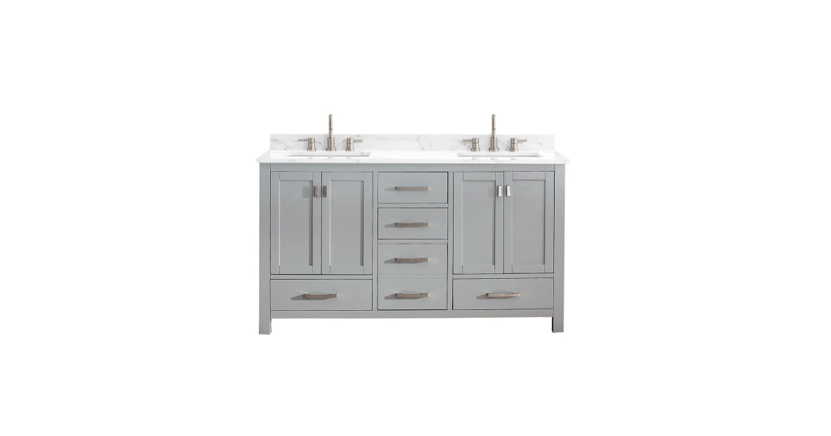 Avanity MODERO-VS60-CG-E Modero 60" Free Standing Double Basin Vanity ...