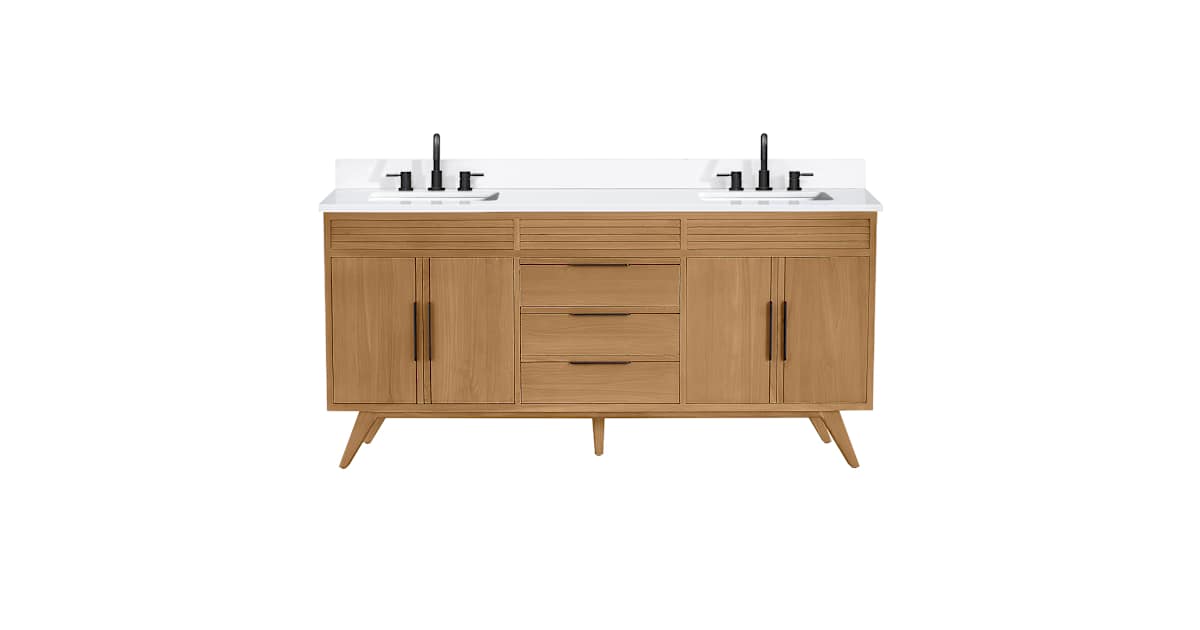 Avanity TAYLOR-VS73-NT-QW Taylor 73" Free Standing Double Basin Vanity ...