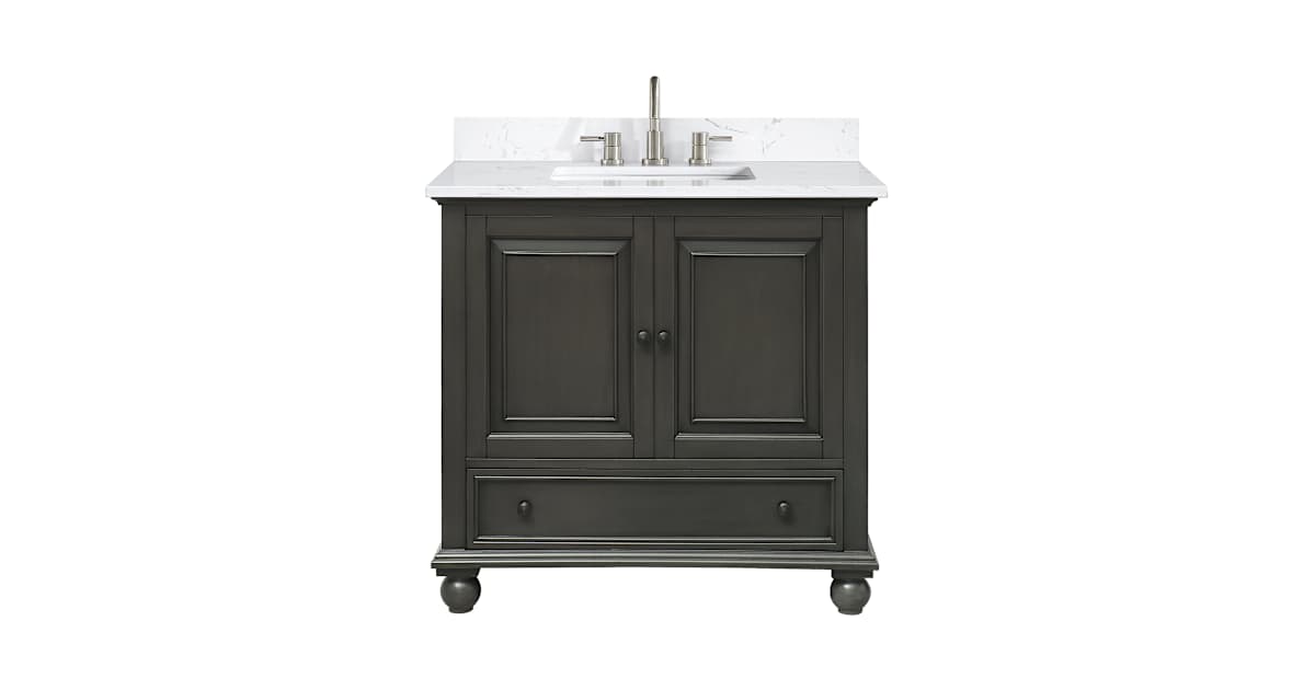 Avanity THOMPSON-VS37-CL-E Thompson 36" Free Standing Single Basin ...