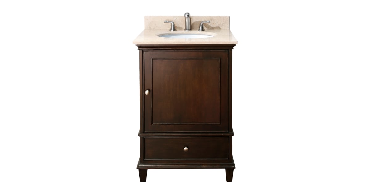 Avanity WINDSOR-VS24-WA-B Windsor 24" Wood Free Standing Vanity Set ...