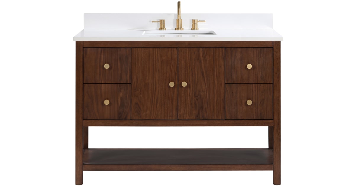 Avanity ZOE-VS49-WA Zoe 48" Free Standing Single Basin Vanity Set with ...