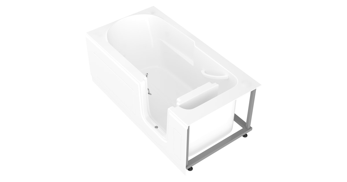Avano AV3060SIRWS Step-In Tubs 59-5/8" Acrylic Soaking Bathtub for ...