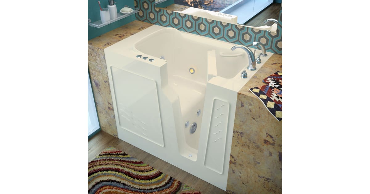 Avano AV2646RBH Walk-In Tubs 45-3/4" Gel Coated Whirlpool Bathtub for ...