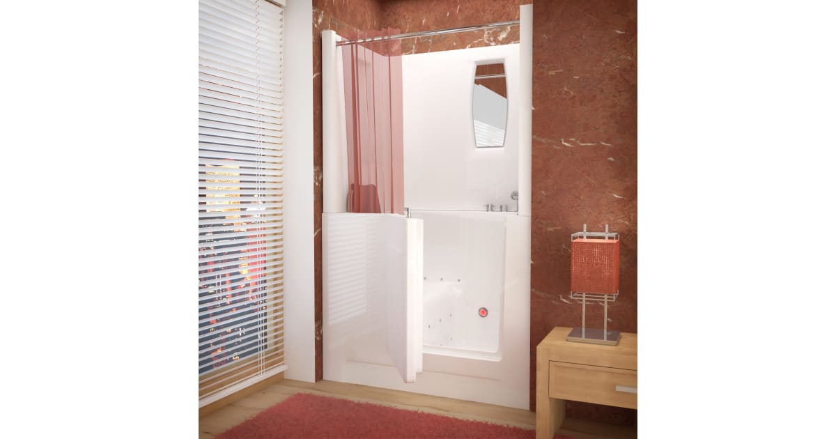 Avano AV2747RWA Walk-In Tubs 47-1/4" Acrylic Air Bathtub for Alcove ...