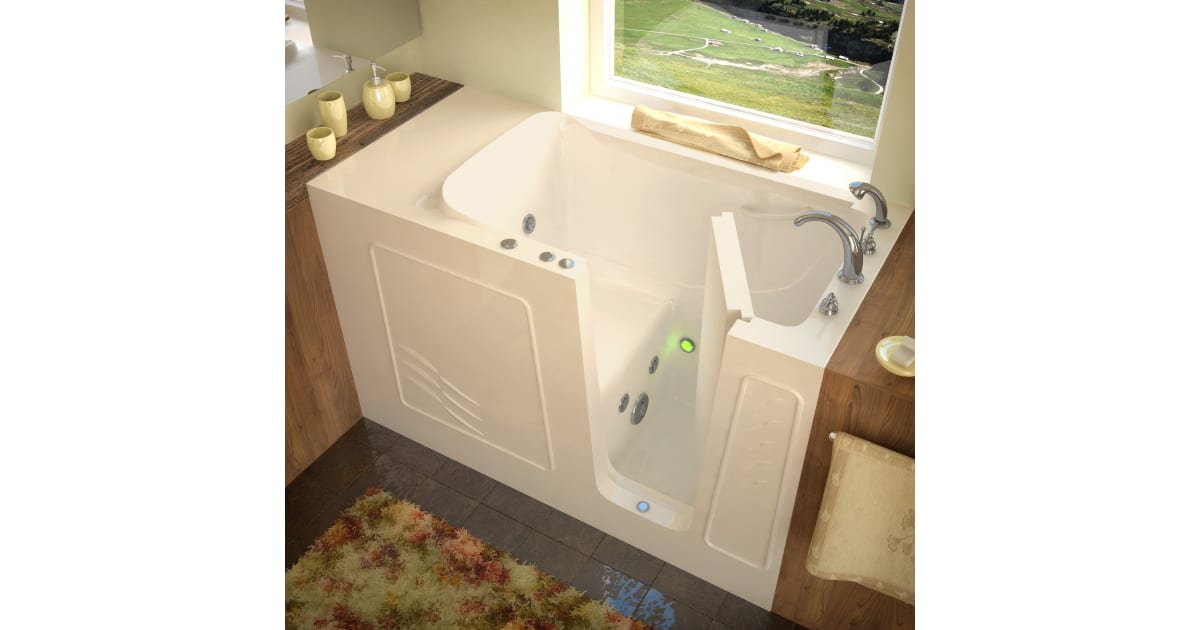 Avano AV3060WIRBH Walk-In Tubs 60" Gel Coated Whirlpool Bathtub for ...