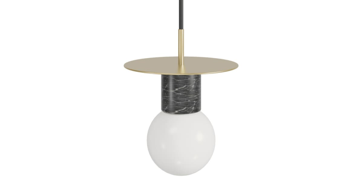 Avenue Lighting HF1951-BB-BK Newport 8" Wide Mini Pendant | Ferguson Home