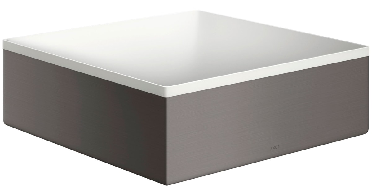 Axor 42002340 Suite Sinks 11-1/4" Square Solid Surface Vessel Bathroom ...
