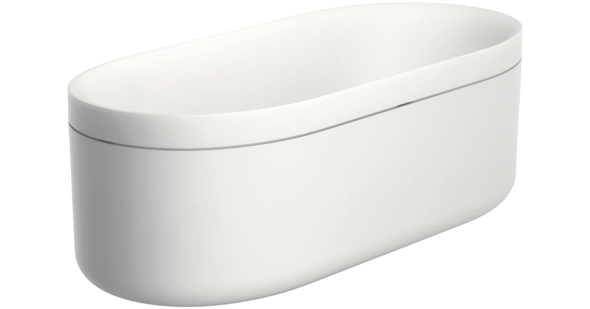 Axor 42005340 AXOR Suite Tubs 75" Free Standing Solid Surface Soaking ...