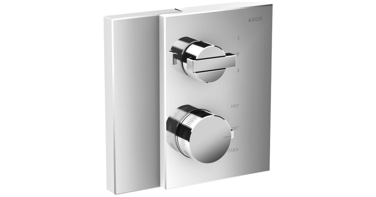 Axor 46760001 Edge Thermostatic Valve Trim with Volume Control and ...