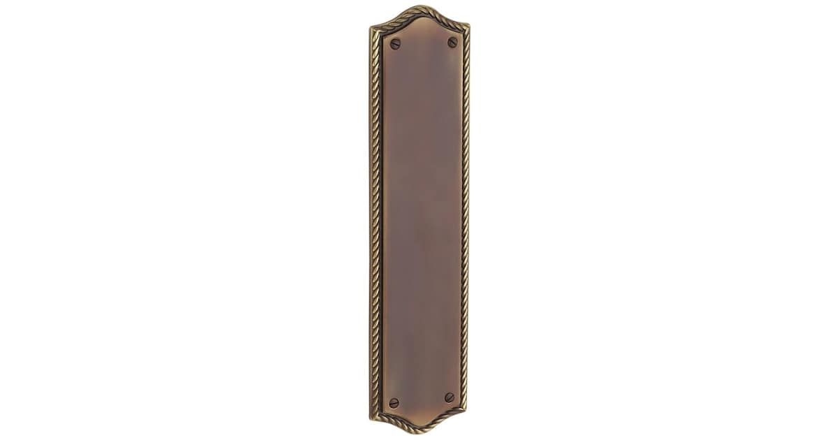 Baldwin 2285038 2-3/4 Inch x 10-7/8 Inch Solid Brass Bristol Style Push ...