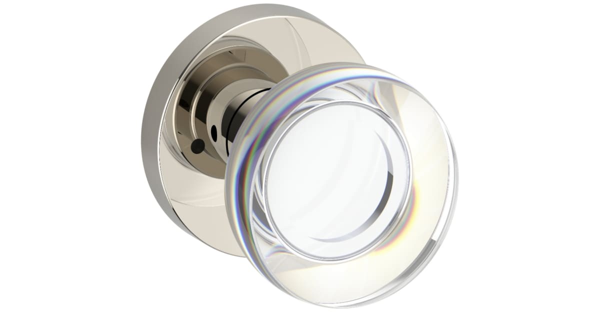 Baldwin PVCCYCRR055 Contemporary Crystal Privacy Door Knob Set with ...