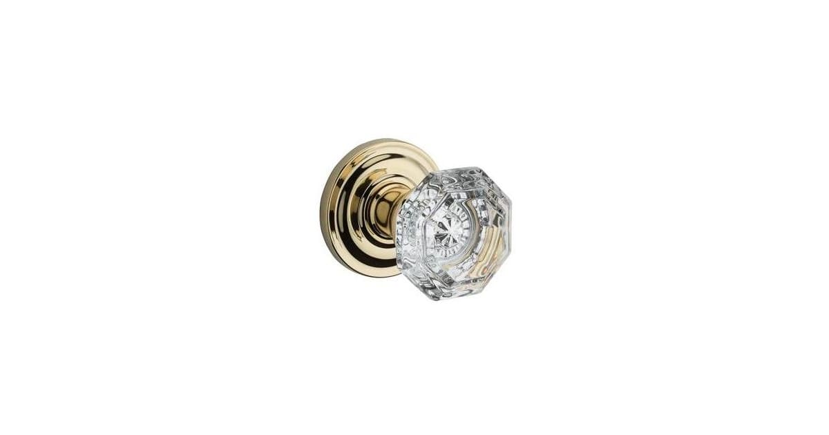 Baldwin PVCRYTRR003 Crystal Privacy Door Knob with Round Rose ...