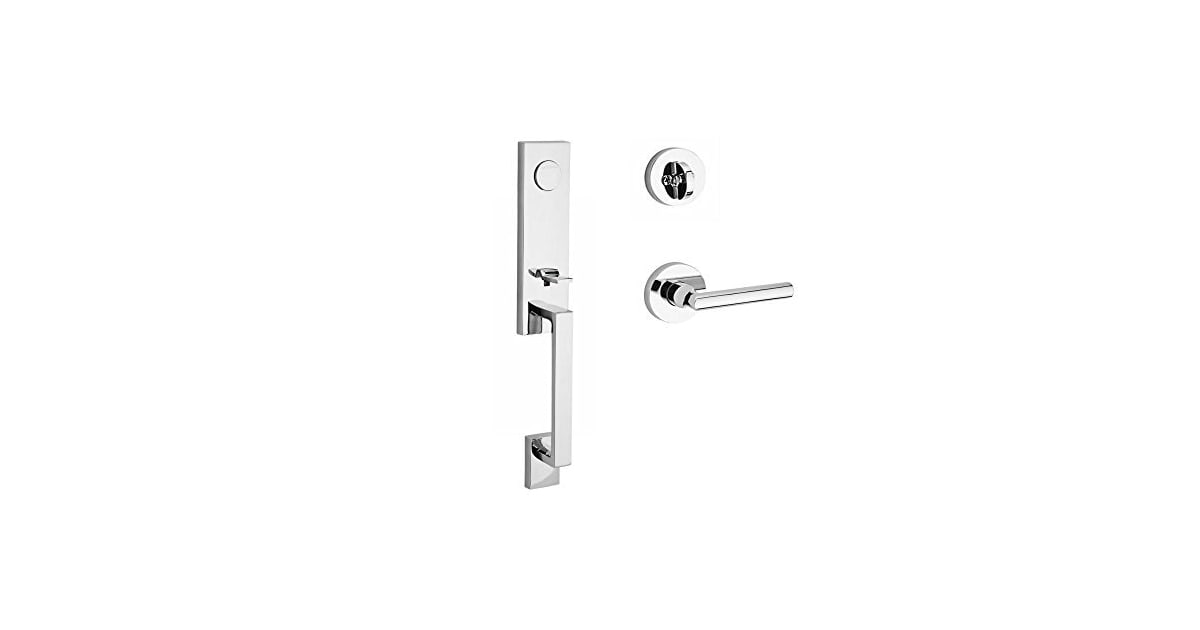 Baldwin FDSEAXTUBLCRR260 Seattle Left Handed Dummy Door Handle Set with ...