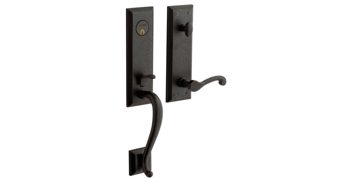 Baldwin 85355402LENT Stonegate Left Handed One Piece Single Cylinder ...