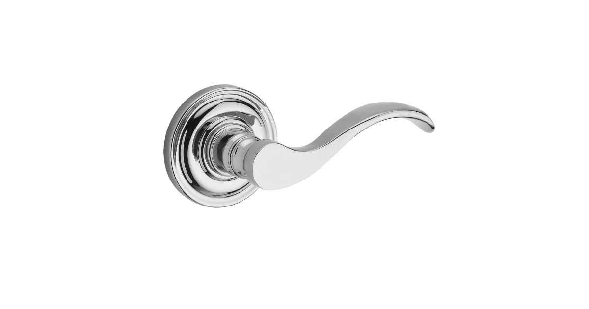Baldwin PVCURTRR260 Curve Privacy Leverset with Traditional Round Rose ...