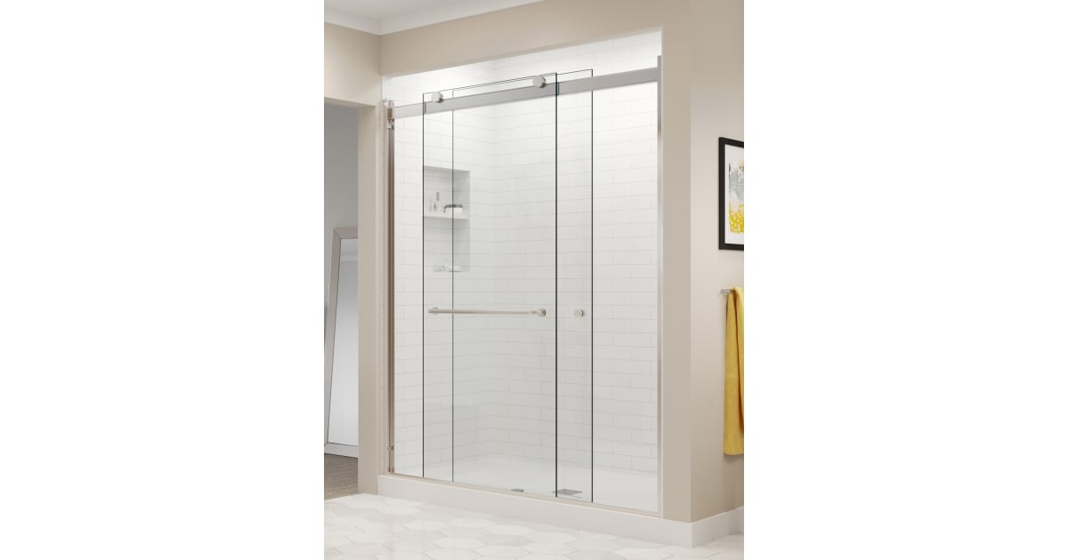Basco RTLA05B6070CLBN Rotolo 70" High x 60" Wide Sliding Frameless ...