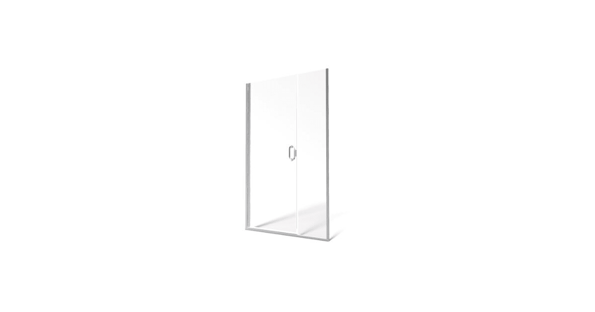 Basco 1435LKBN Fusion Semi-Frameless 1/4" Glass Swing Door and 3/8 ...