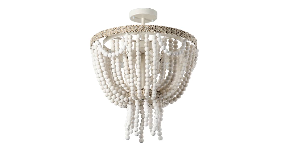 Bellevue BOCF10183WH 3 Light 18" Wide Semi-Flush Waterfall Ceiling ...