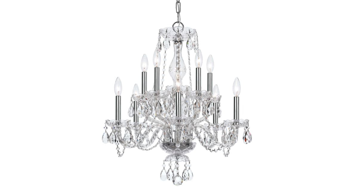 Bellevue CLG07610CH 10 Light 23" Wide Chandelier with Crystal Accents ...