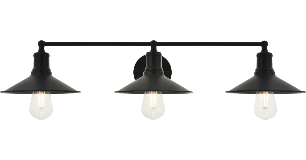 Bellevue EGBF34685BK Glynis 3 Light 33" Wide Bathroom Vanity Light ...