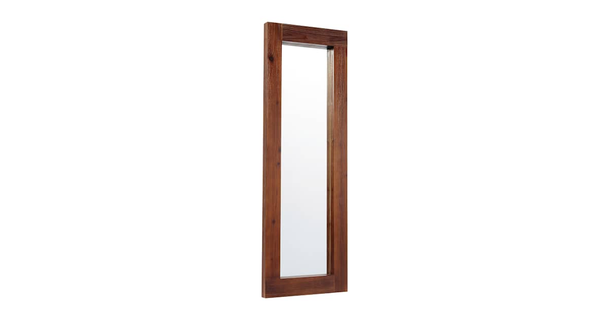 Bellevue FFMIR15298DBR Graham 22"W x 65"H Rectangular Beveled Wood ...