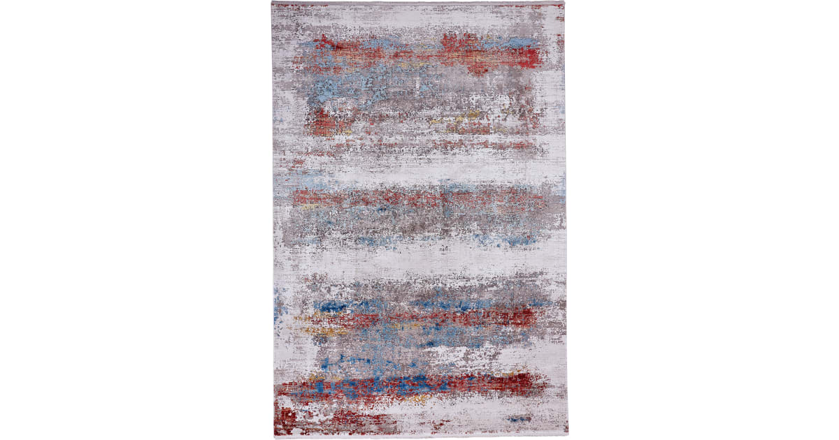 Bellevue FZRG25167BLR Hague 7-3/4' x 11' Viscose Abstract Rectangular ...