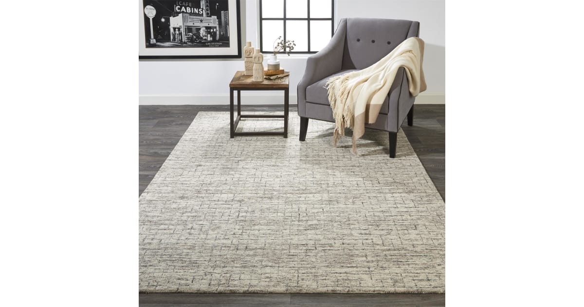 Bellevue FZRG67611IV Joffrey 8' x 10' Wool Hand Tufted Abstract ...