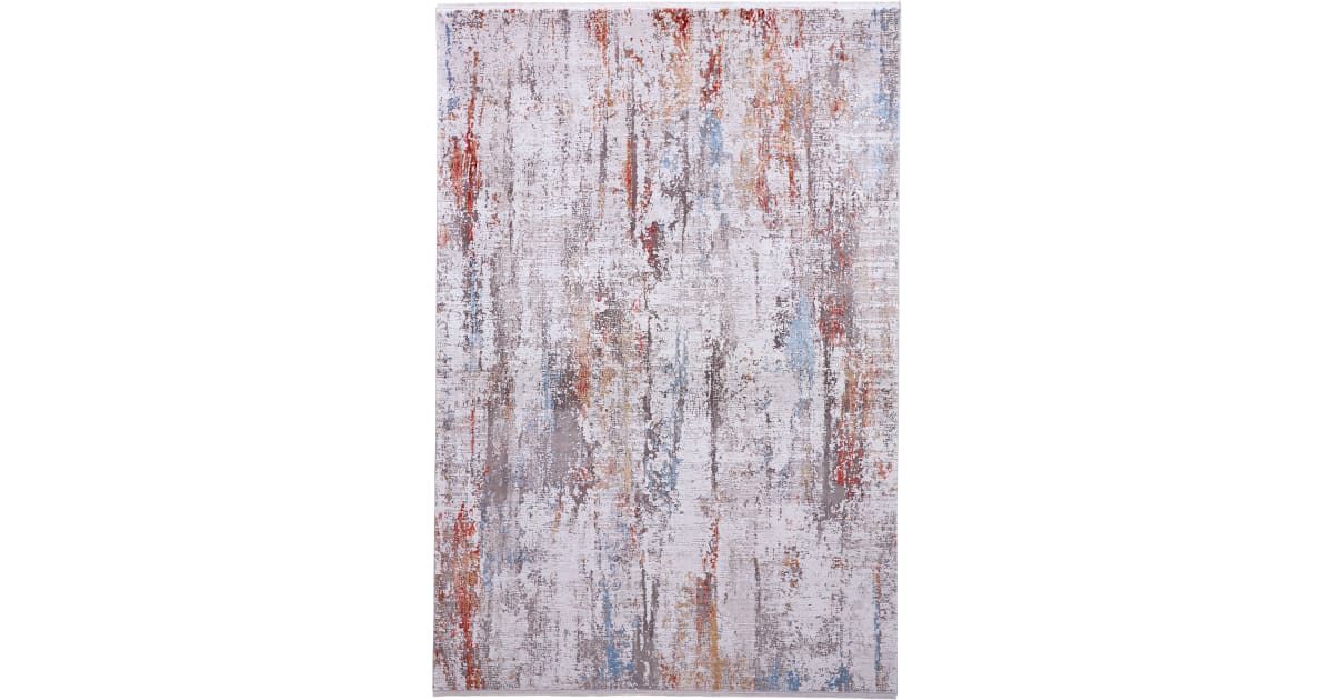 Bellevue FZRG76278IVM Hadley 3' x 5' Cotton Abstract Rectangular Area ...