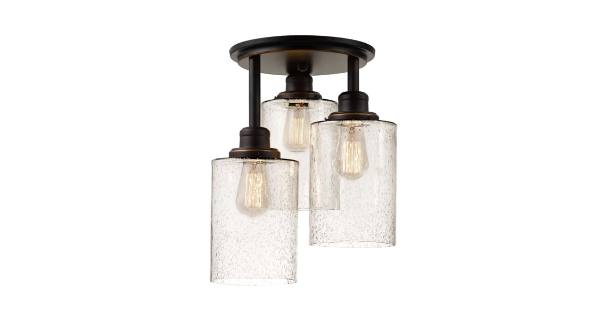 Bellevue GCF6859ORB 3 Light 13" Wide Semi-Flush Ceiling Fixture ...