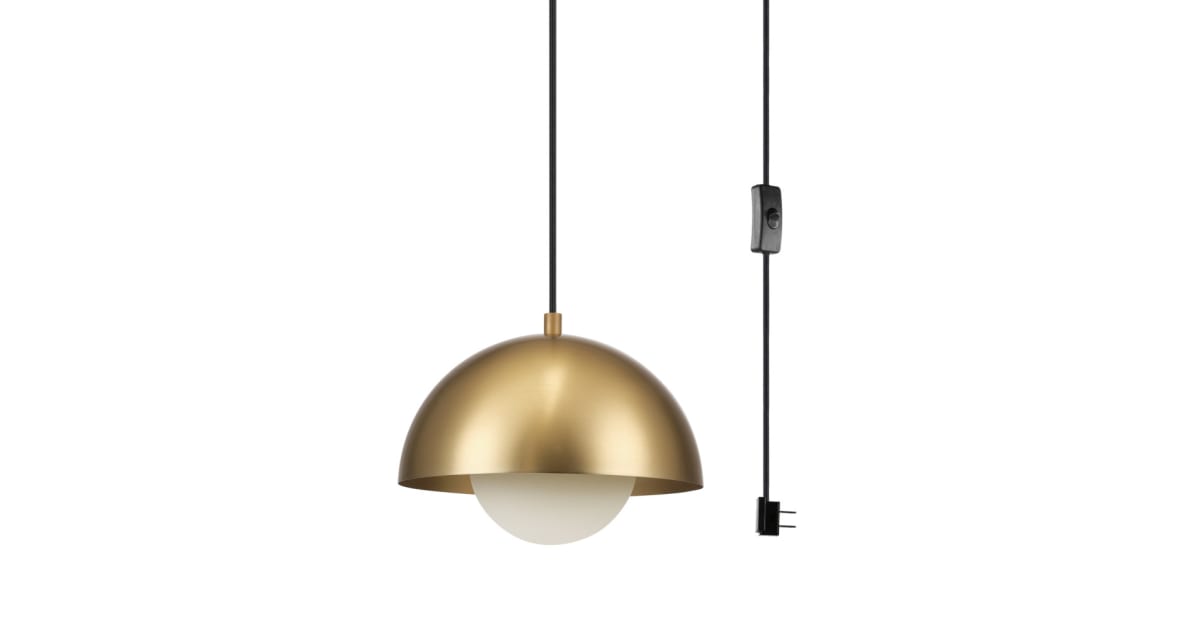 Bellevue GEP77242BR Pinto 10" Wide Plug-In Pendant | Ferguson Home