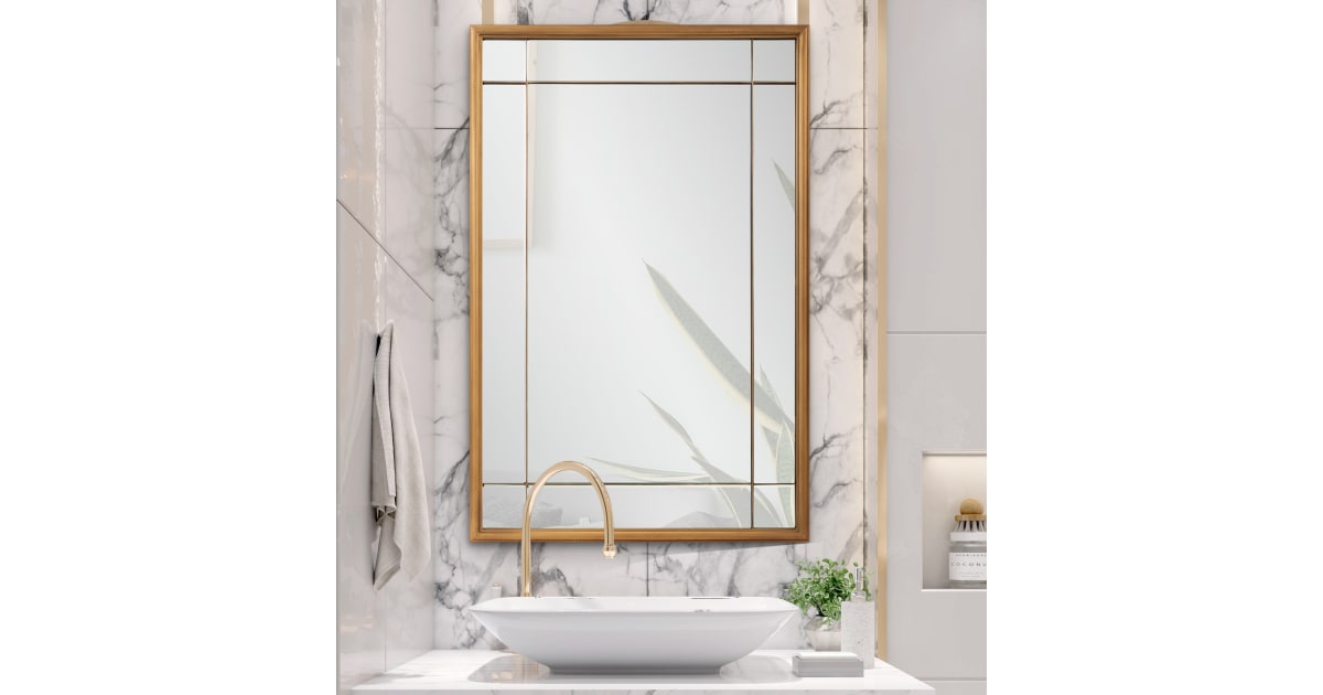 Bellevue HEMIR28505AB Wilcox 24" W x 36" H Rectangular Metal Framed ...