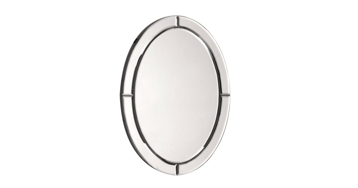 Bellevue HEMIR35606 Opal 12" W x 16" H Oval Glass Framed Bathroom ...