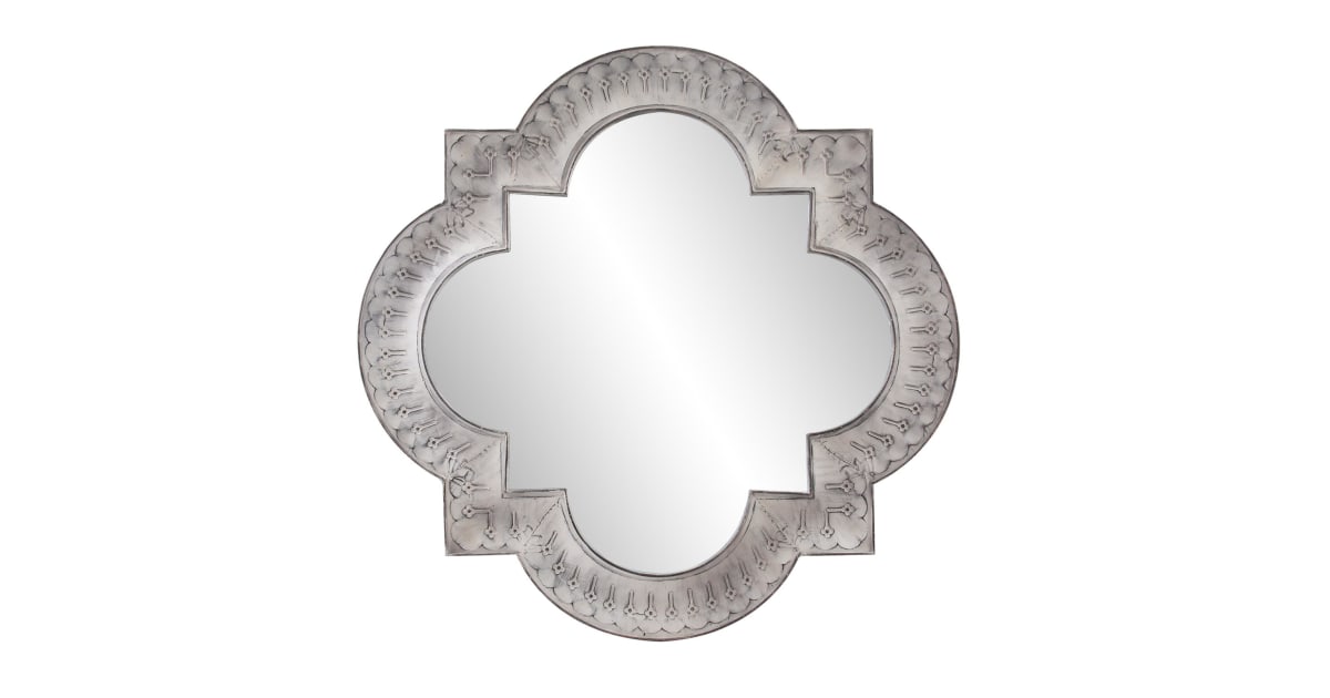 Bellevue HEMIR55152WH 54-1/2" x 54-1/2" Metal Framed Accent Mirror ...