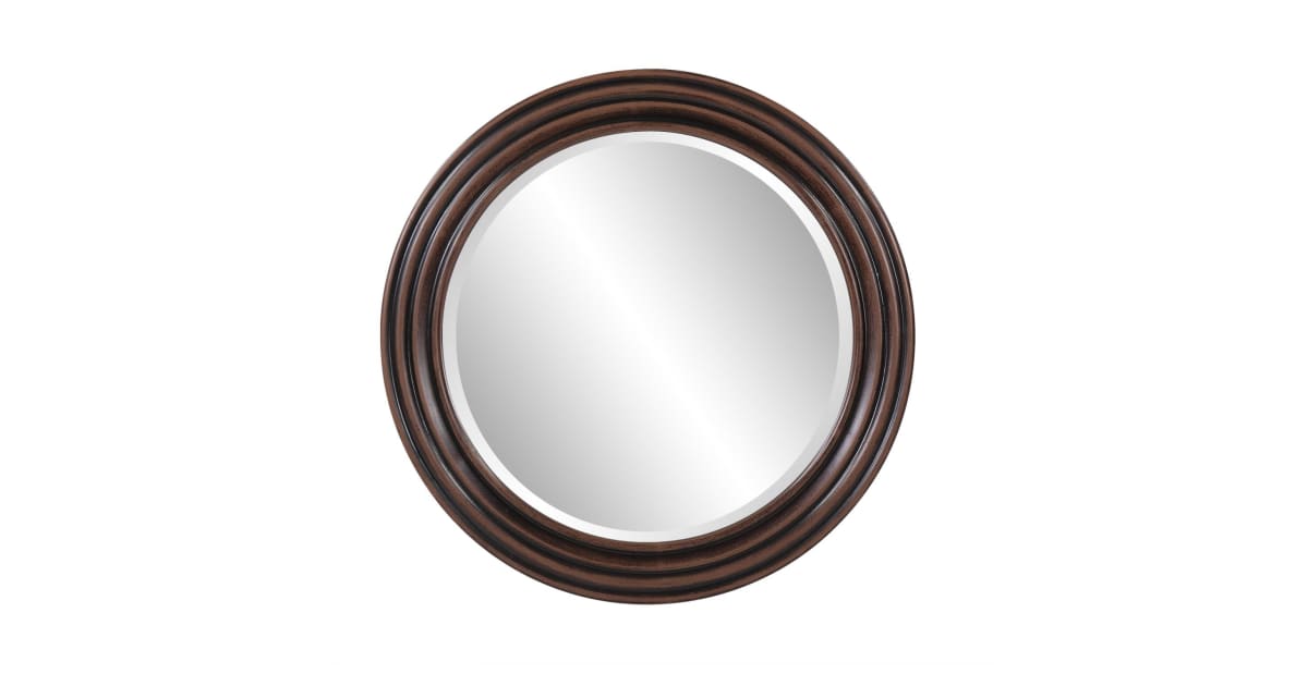 Bellevue HEMIR71801MHG 24" Diameter Beveled Wood Framed Accent Mirror ...