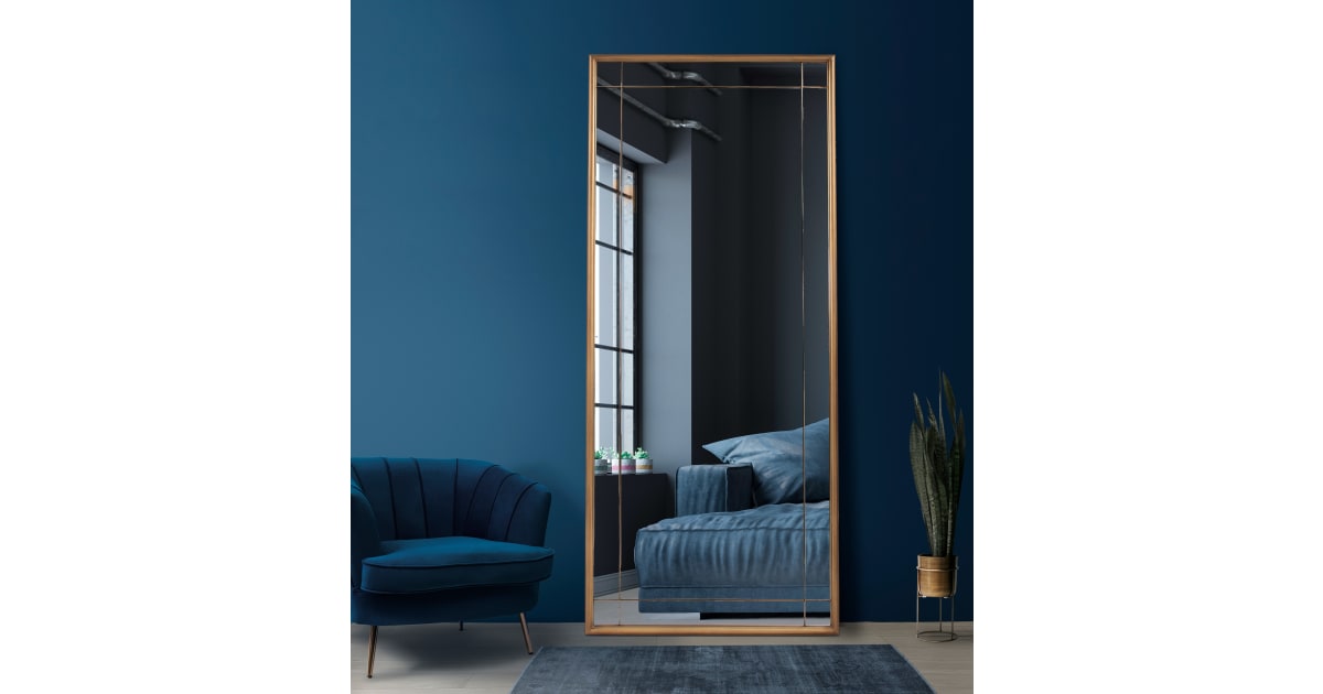 Bellevue HEMIR77480AB Wilcox 30" W x 70" H Rectangular Metal Framed ...