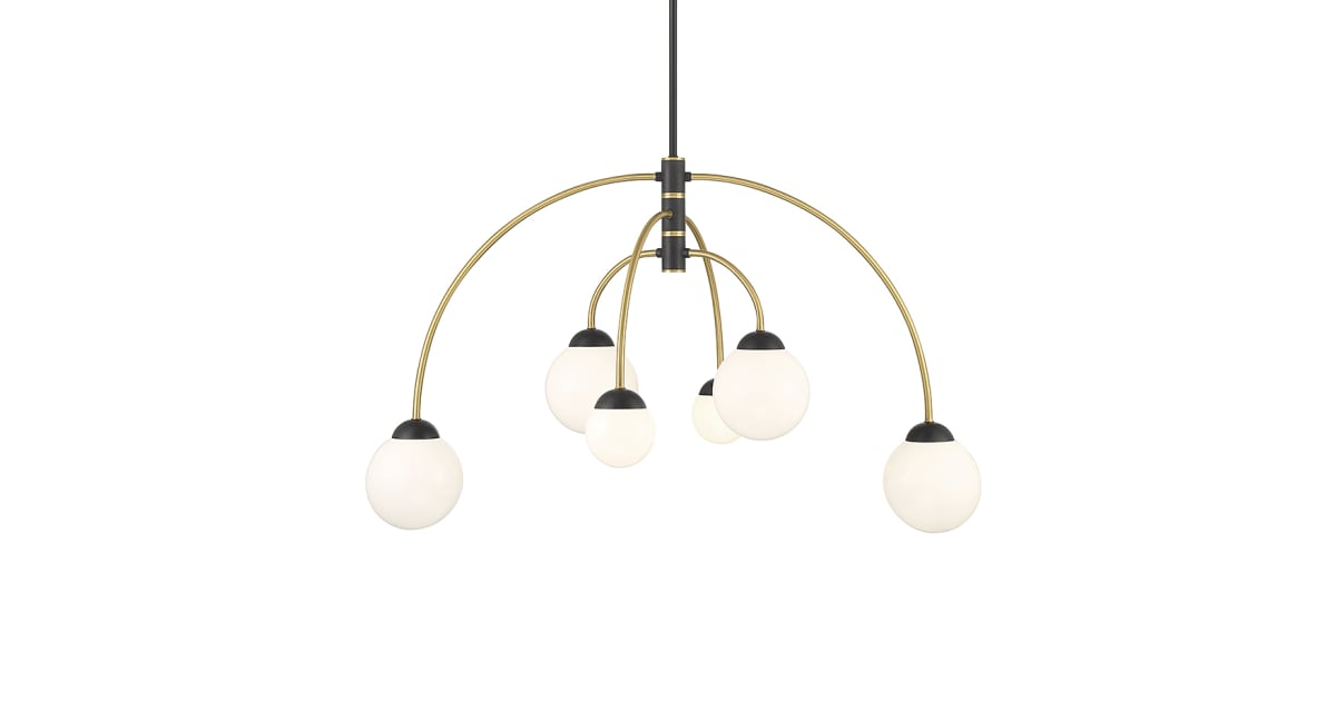 Bellevue SH100114MBKNB 6 Light 38" Wide Abstract Chandelier | Build.com