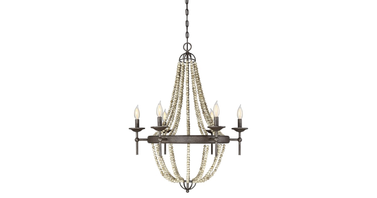 Bellevue SH10039FS 6 Light 26" Wide Beaded Chandelier | Ferguson Home