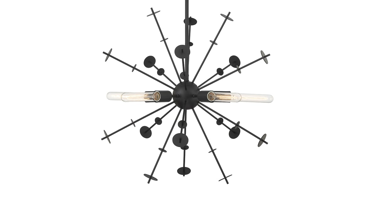 Bellevue SH7027MBK 5 Light 26" Wide Abstract Sputnik Chandelier ...