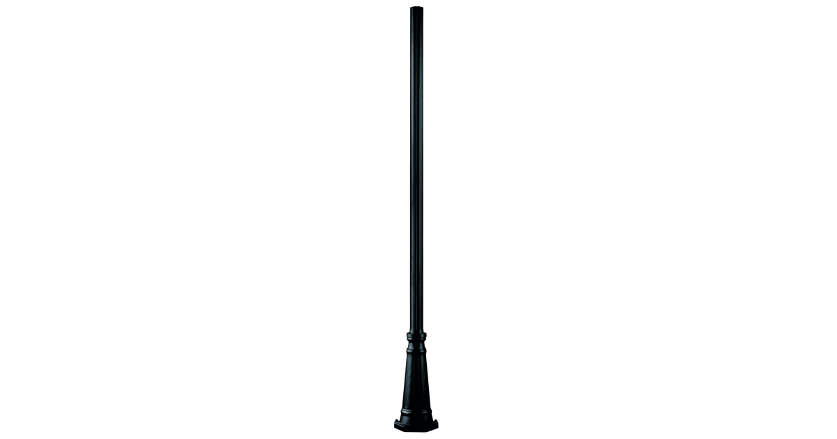 Bellevue ZPO63588BK 96" Concrete Mounted Fluted Outdoor Post - 10" Base ...