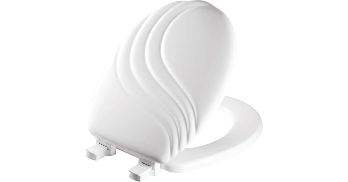 Bemis 27ECA 000 Swirl Round Enameled Wood Swirl Design Closed-Front ...