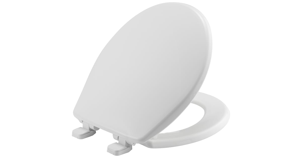 Bemis 730SL 000 Round Hospitality Plastic Closed-Front Toilet Seat and ...