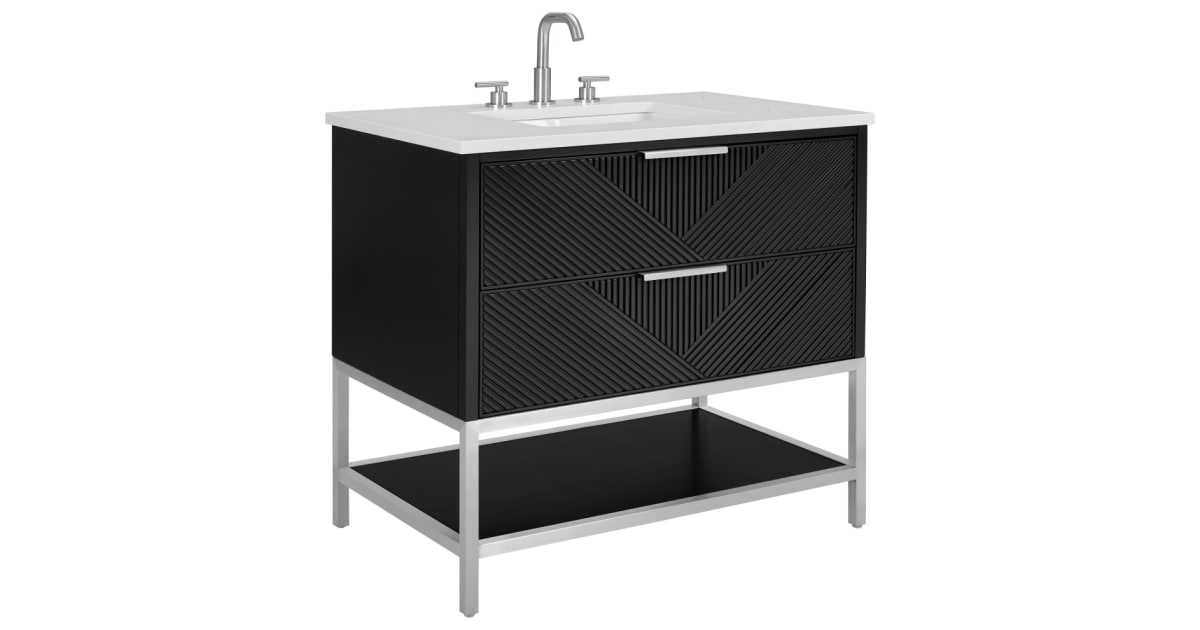 BEMMA V-DM36SFM-07BN-K03S-3 Diamond 36" Free Standing Single Basin ...