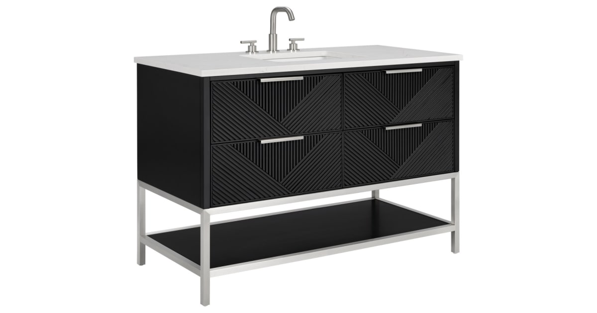 BEMMA V-DM48SFM-07BN-K03S-3 Diamond 48" Free Standing Single Basin ...