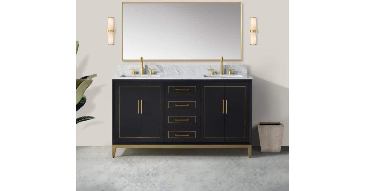 BEMMA V-GR60DFM-04BS-M03S-3 Gracie 60" Free Standing Double Basin ...