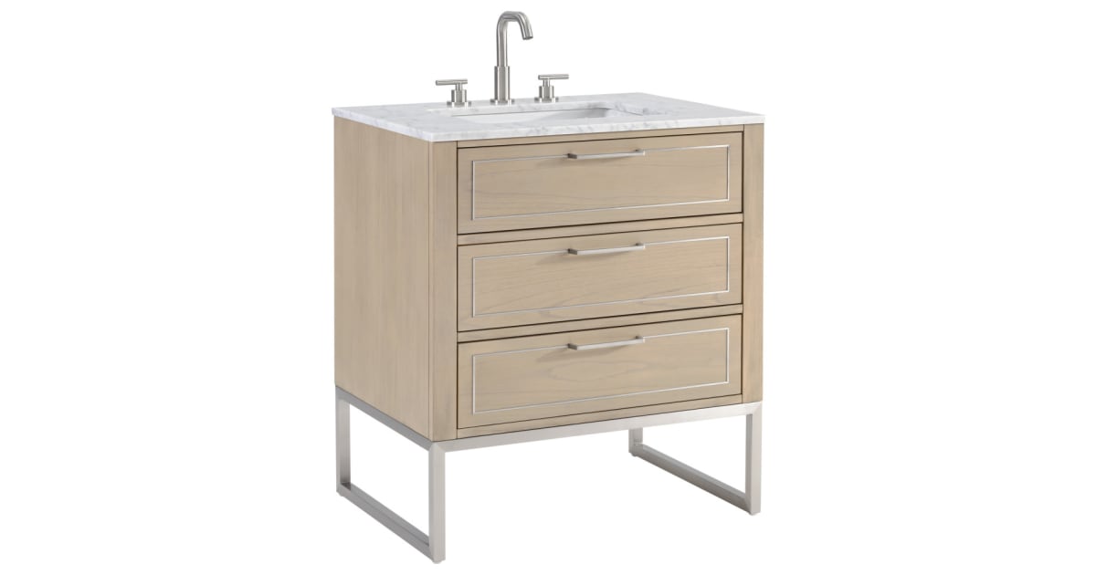 BEMMA V-MK30SFM-01BN-K03S-3 Markham 30" Free Standing Single Basin ...