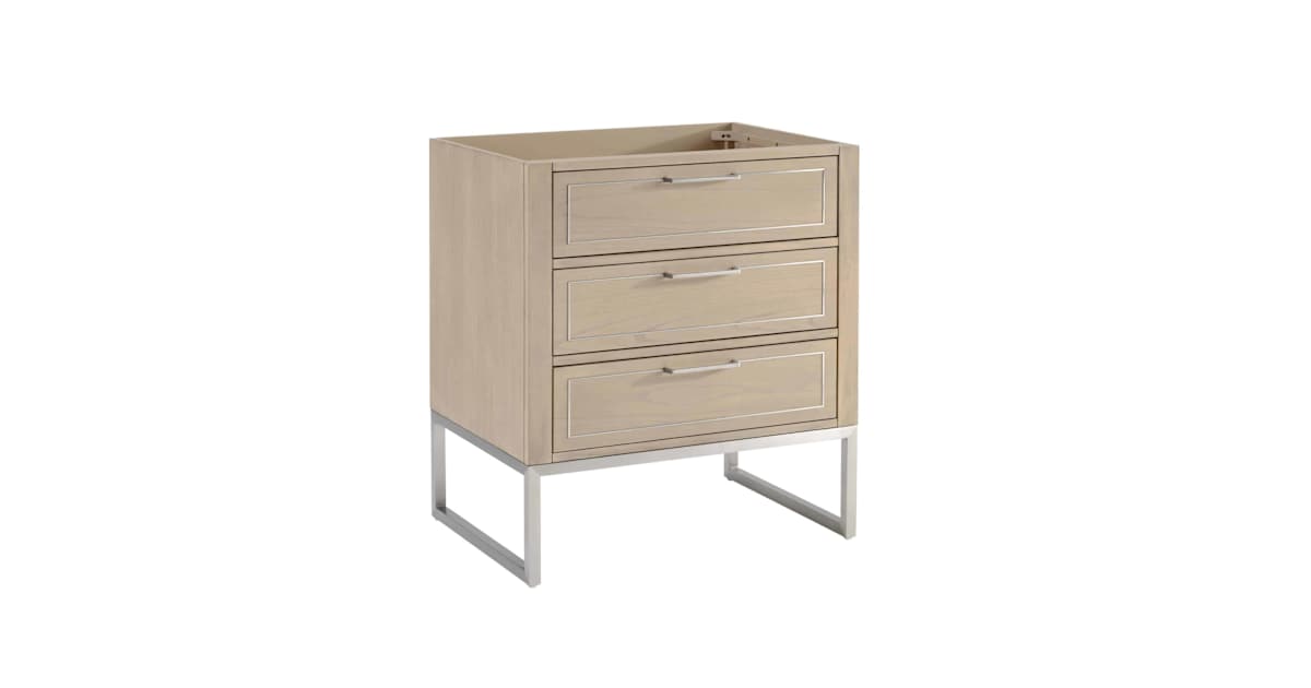 BEMMA VB-MK30SFM-01BN Markham 30" Single Free Standing Vanity Cabinet ...