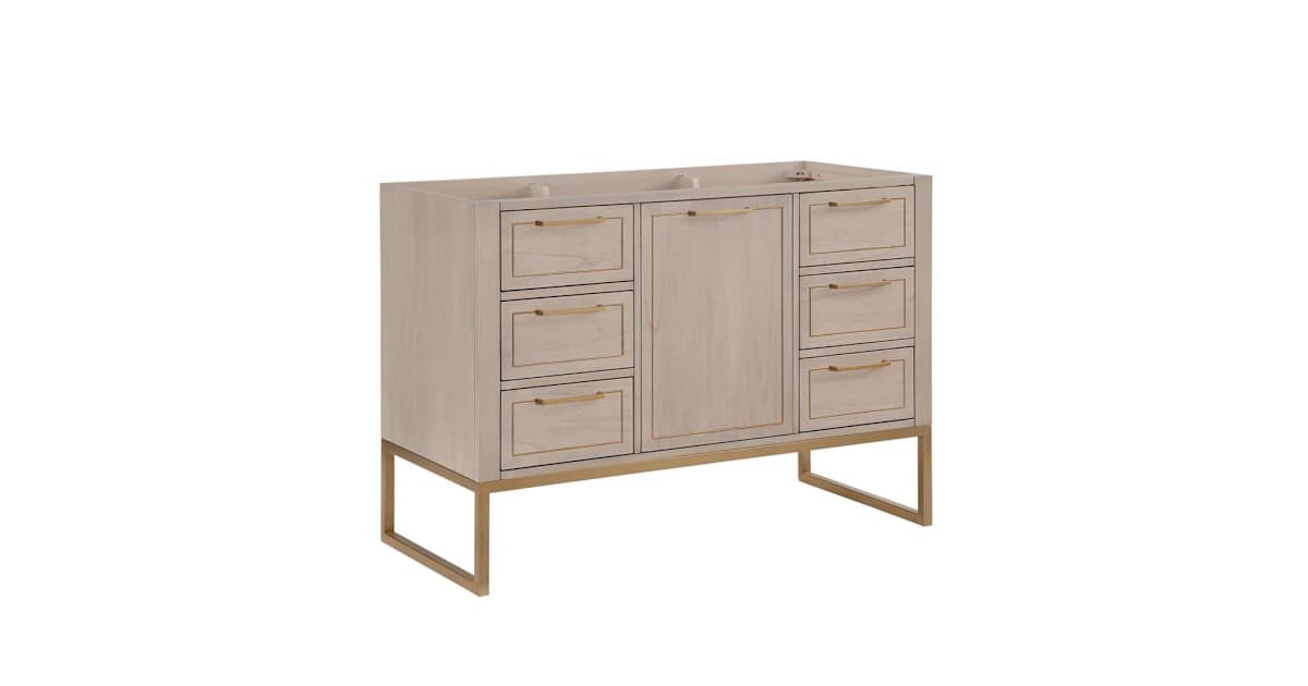 BEMMA VB-MK48SFM-01BS Markham 48" Single Free Standing Vanity Cabinet ...