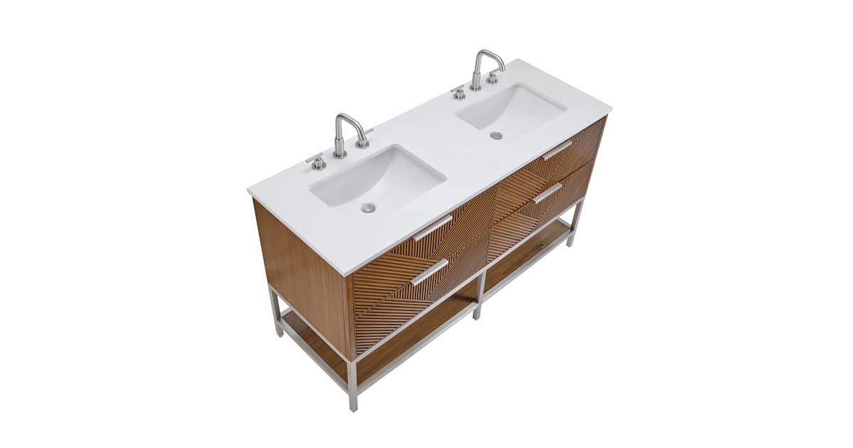 BEMMA VT-DM60D-C03S-3 Diamond 60" Quartz Vanity Top | Ferguson Home