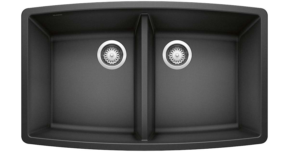 Blanco 440069 Performa 33" Undermount Double Basin SILGRANIT Kitchen ...